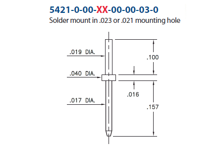 5421 Solder Mount PCB Pin | Mill-Max Mfg. Corp.