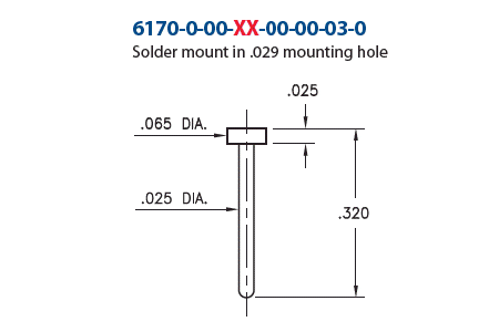 6170 - Nail Head Pin | Mill-Max Mfg. Corp.