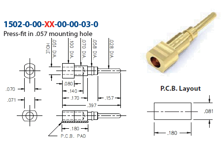 1502 - Pin | Mill-Max Mfg. Corp.