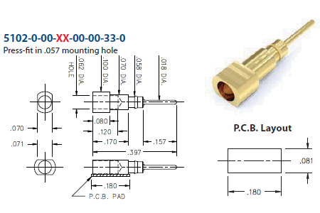 5102 - Pin | Mill-Max Mfg. Corp.