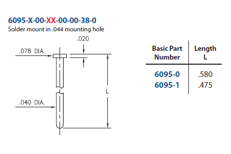 6095 - Pin | Mill-Max Mfg. Corp.