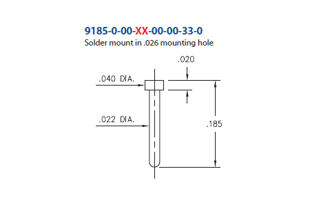 9185 - Pin | Mill-Max Mfg. Corp.