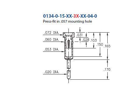 0134 - Receptacle | Mill-Max Mfg. Corp.