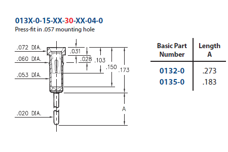 0135 - Receptacle | Mill-Max Mfg. Corp.