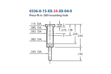 0336 - Receptacle | Mill-Max Mfg. Corp.