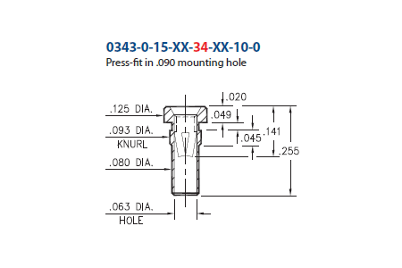 0343 - Receptacle | Mill-Max Mfg. Corp.