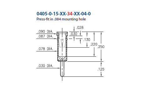 0405-0-15-01-34-27-04-0 - Receptacle With A Standard Tail | Mill-Max ...