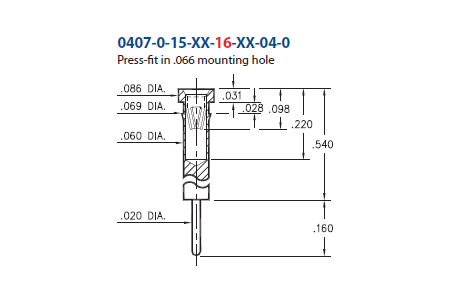 0407 - Receptacle | Mill-Max Mfg. Corp.
