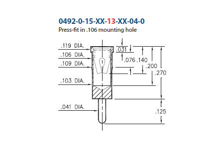 0492 - Receptacle | Mill-Max Mfg. Corp.