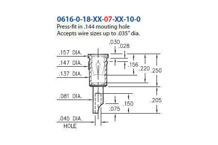 0616 - Receptacle | Mill-Max Mfg. Corp.