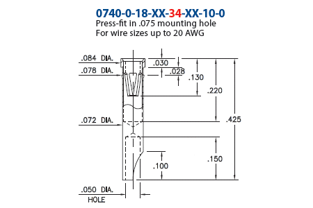 0740 - Receptacle | Mill-Max Mfg. Corp.