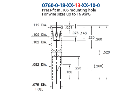 0760 - Receptacle | Mill-Max Mfg. Corp.