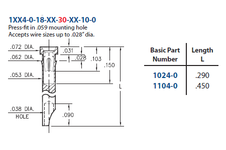 1104 - Receptacle | Mill-Max Mfg. Corp.