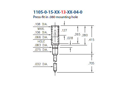 1105 - Receptacle | Mill-Max Mfg. Corp.