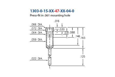 1303 - Receptacle | Mill-Max Mfg. Corp.