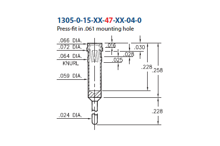 1305 - Receptacle | Mill-Max Mfg. Corp.