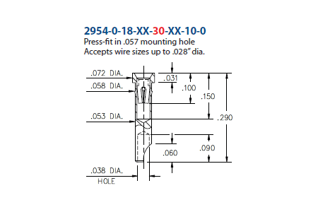 2954 - Receptacle | Mill-Max Mfg. Corp.