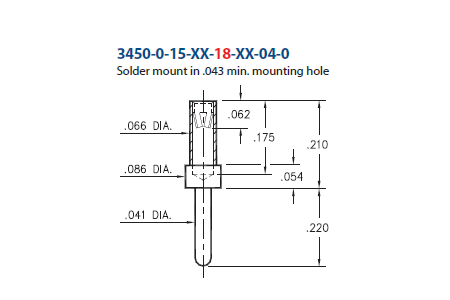 3450 - Receptacle | Mill-Max Mfg. Corp.