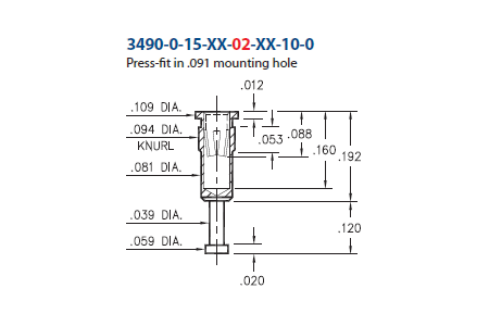 3490 - Receptacle | Mill-Max Mfg. Corp.