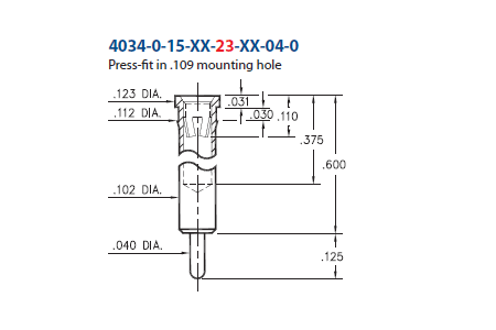 4034 - Receptacle | Mill-Max Mfg. Corp.