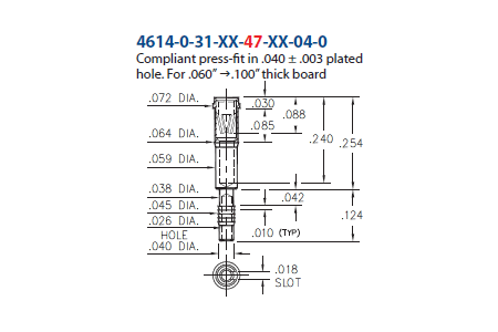4614 - Receptacle | Mill-Max Mfg. Corp.