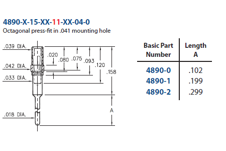4890 - Receptacle | Mill-Max Mfg. Corp.
