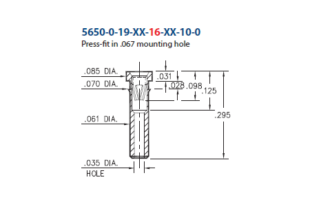 5650 - Receptacle | Mill-Max Mfg. Corp.