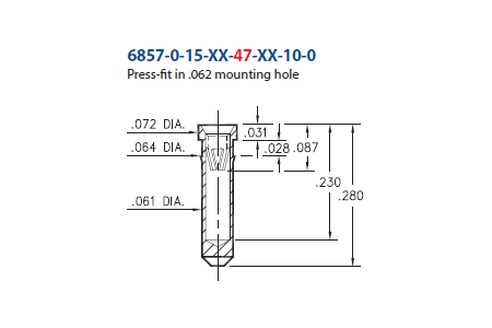 6857 - Receptacle | Mill-Max Mfg. Corp.
