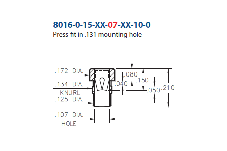 8016 - Receptacle | Mill-Max Mfg. Corp.