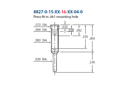 8827 - Receptacle | Mill-Max Mfg. Corp.