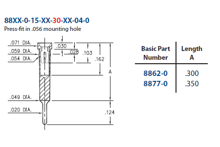 8862 - Receptacle | Mill-Max Mfg. Corp.