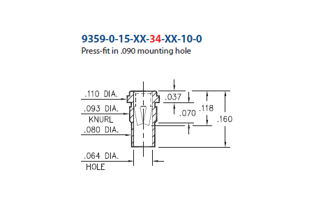 9359 - Receptacle | Mill-Max Mfg. Corp.