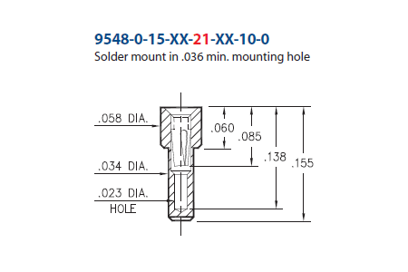 9548 - Receptacle | Mill-Max Mfg. Corp.