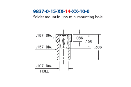 9837 - Receptacle | Mill-Max Mfg. Corp.